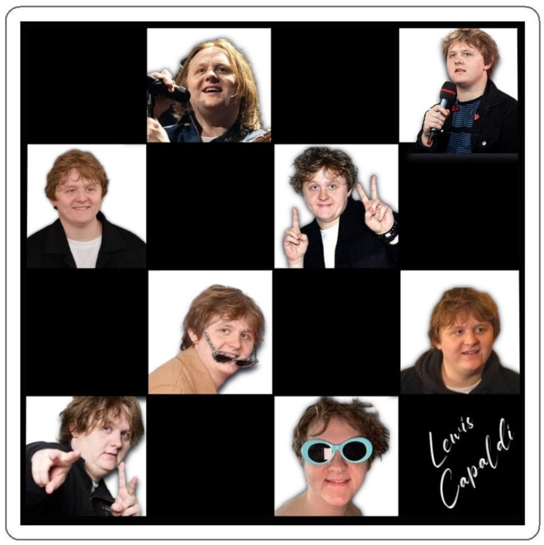 Checker Board - Lewis Capaldi Inspired Kiss Cut Sticker #SSL440006 ...