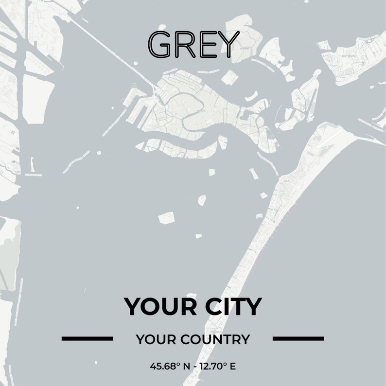 Printable Art Custom Map Custom City Map Digital Download Map of Your ...