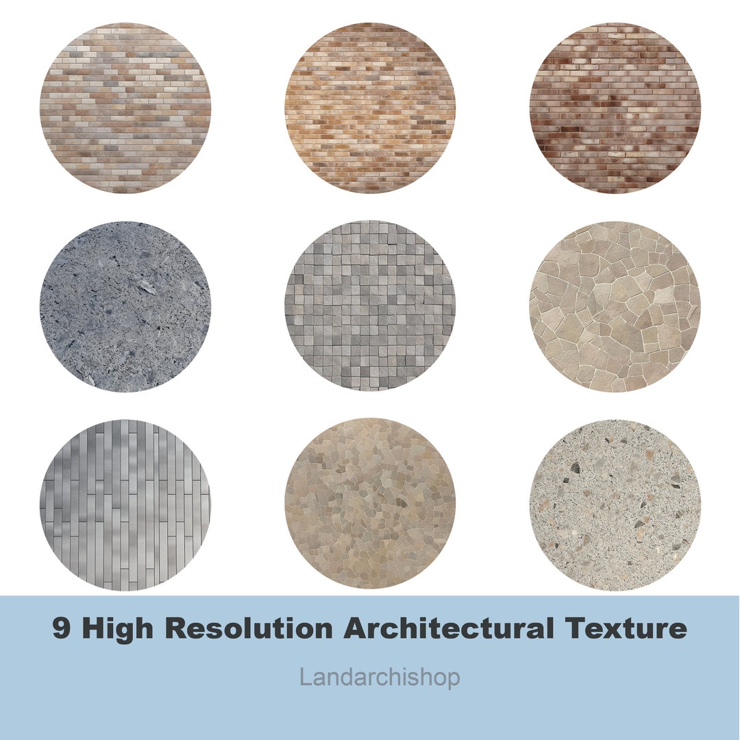 9 Realistic Landscape Architecture Rendering Texture Package - Etsy