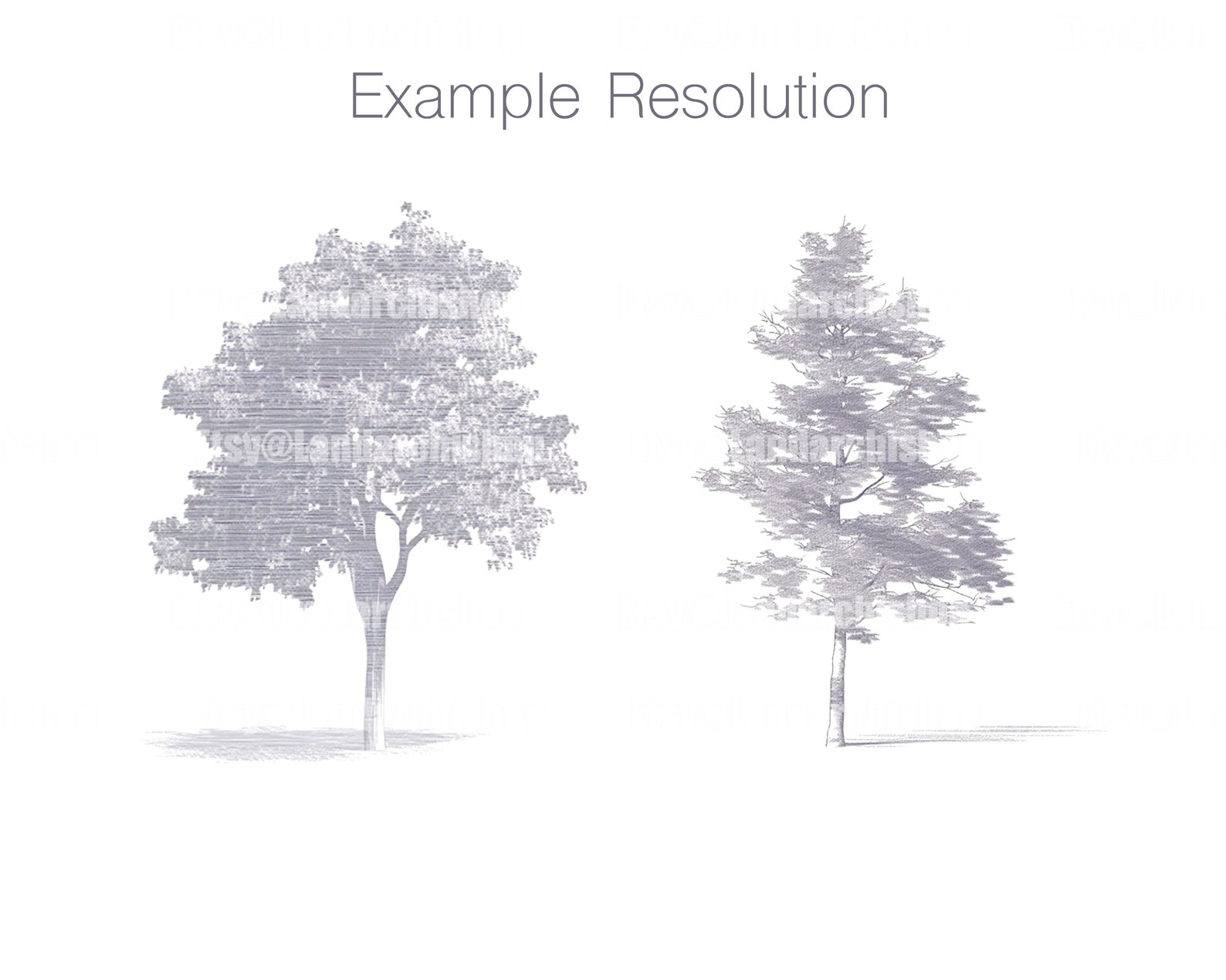Black and White Sketch Tree Cutout Art, Clip Art, Landscape ...
