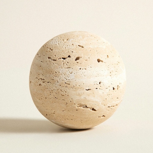 TRAVERTINE SPHERE NATURAL Stone Ball Natural Home Décor - Etsy