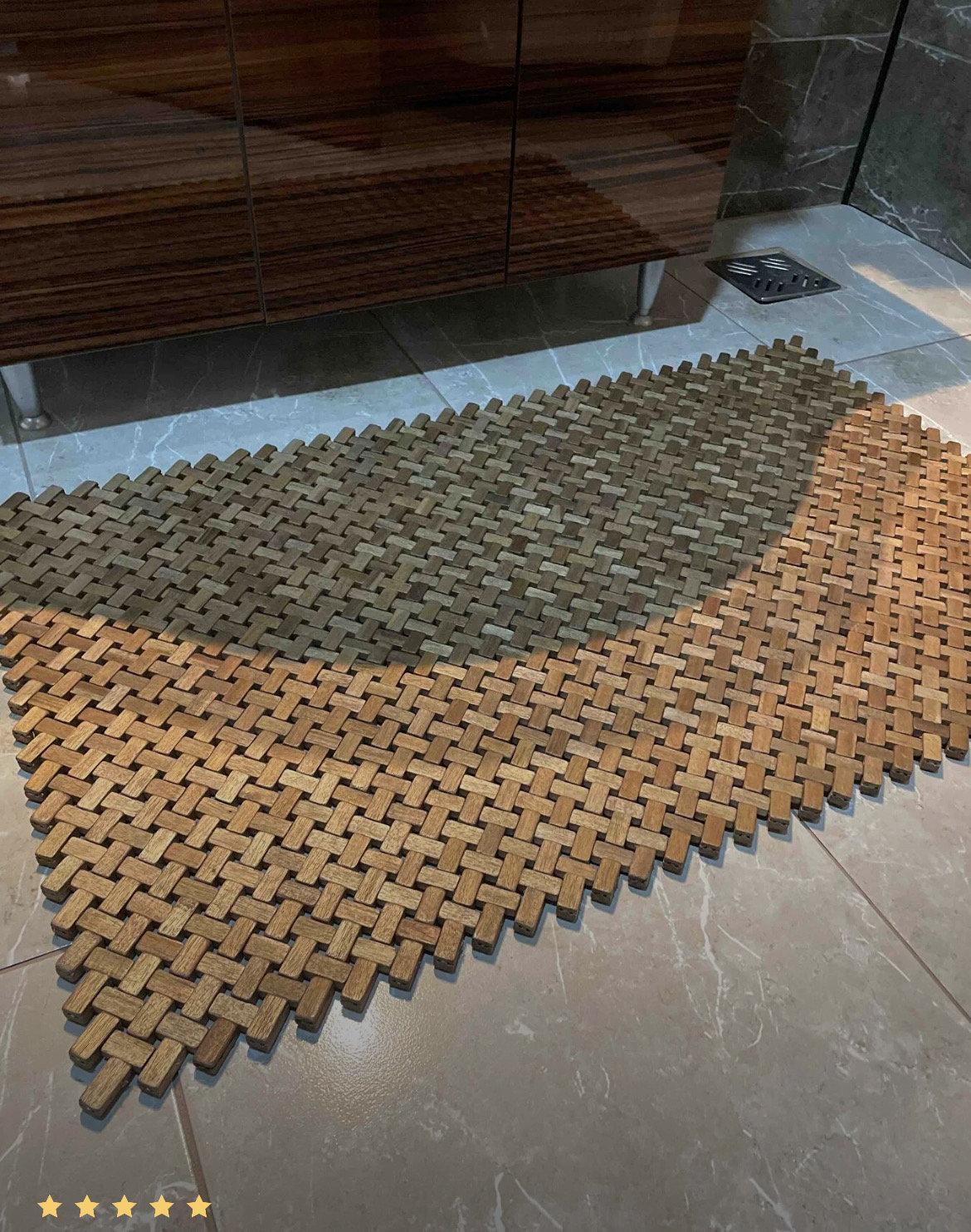 Wood Tub Mat - Handmade Acacia Wood Bath Mat - Contemporary Home Shower ...