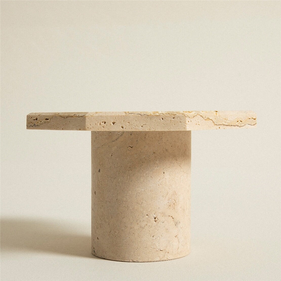 TRAVERTINE STAND Natural Stone Stand OCTAGON Table Decor - Etsy UK