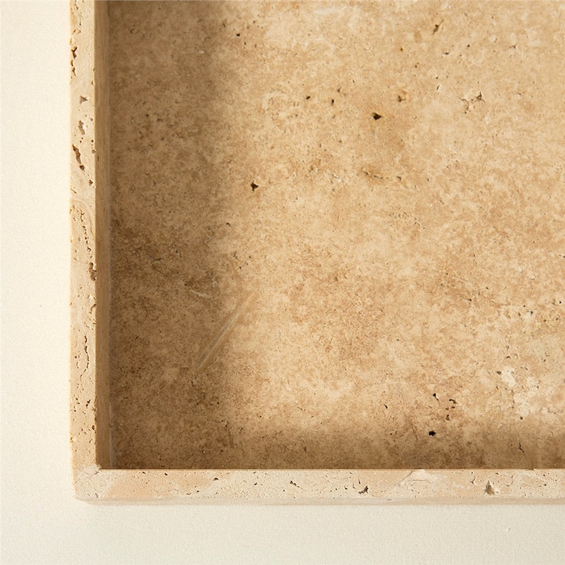 TRAVERTINE TRAY, Natural Stone Tray, Square OTTOMAN Tray, Marble ...