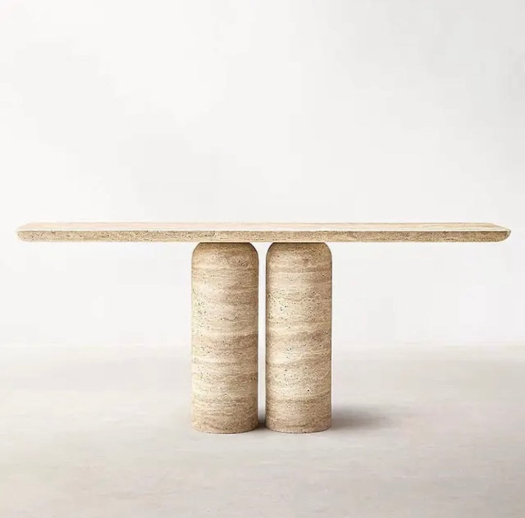 SOHO CONSOLE TABLE - Travertine - Natural Stone Travertine Console ...