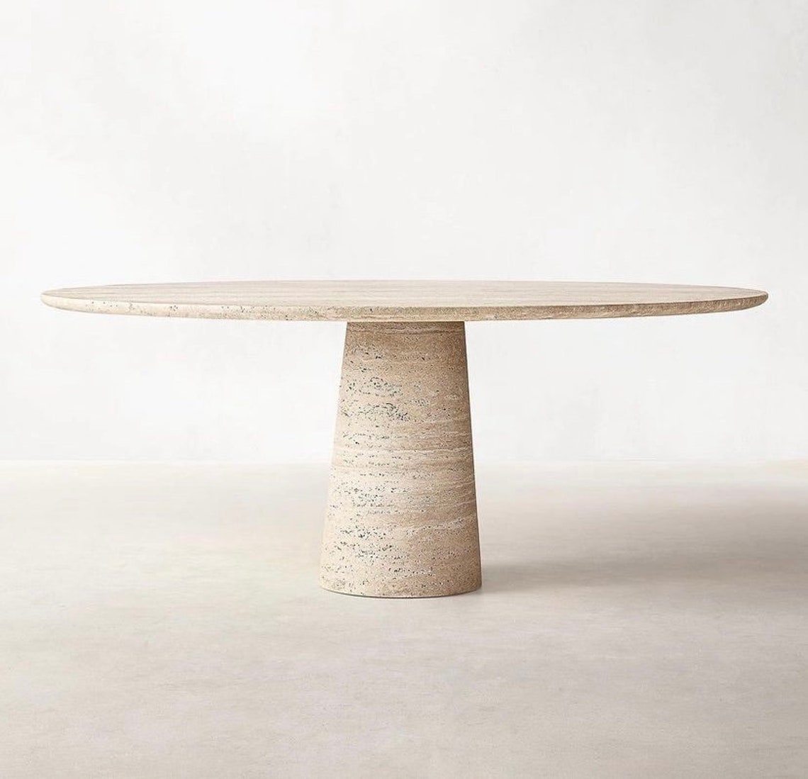ISLAND DINING TABLE - Travertine - Natural Stone Travertine Round ...