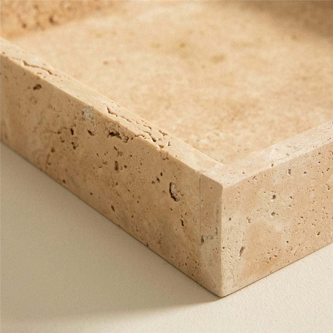 TRAVERTINE TRAY, Natural Stone Tray, Square OTTOMAN Tray, Marble ...