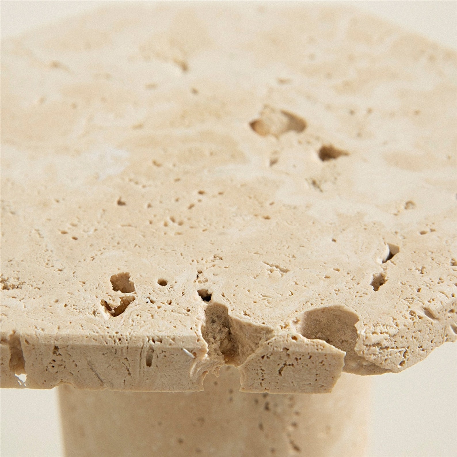 TRAVERTINE STAND, Natural Stone Stand, OCTAGON Table Decor, Living Room ...