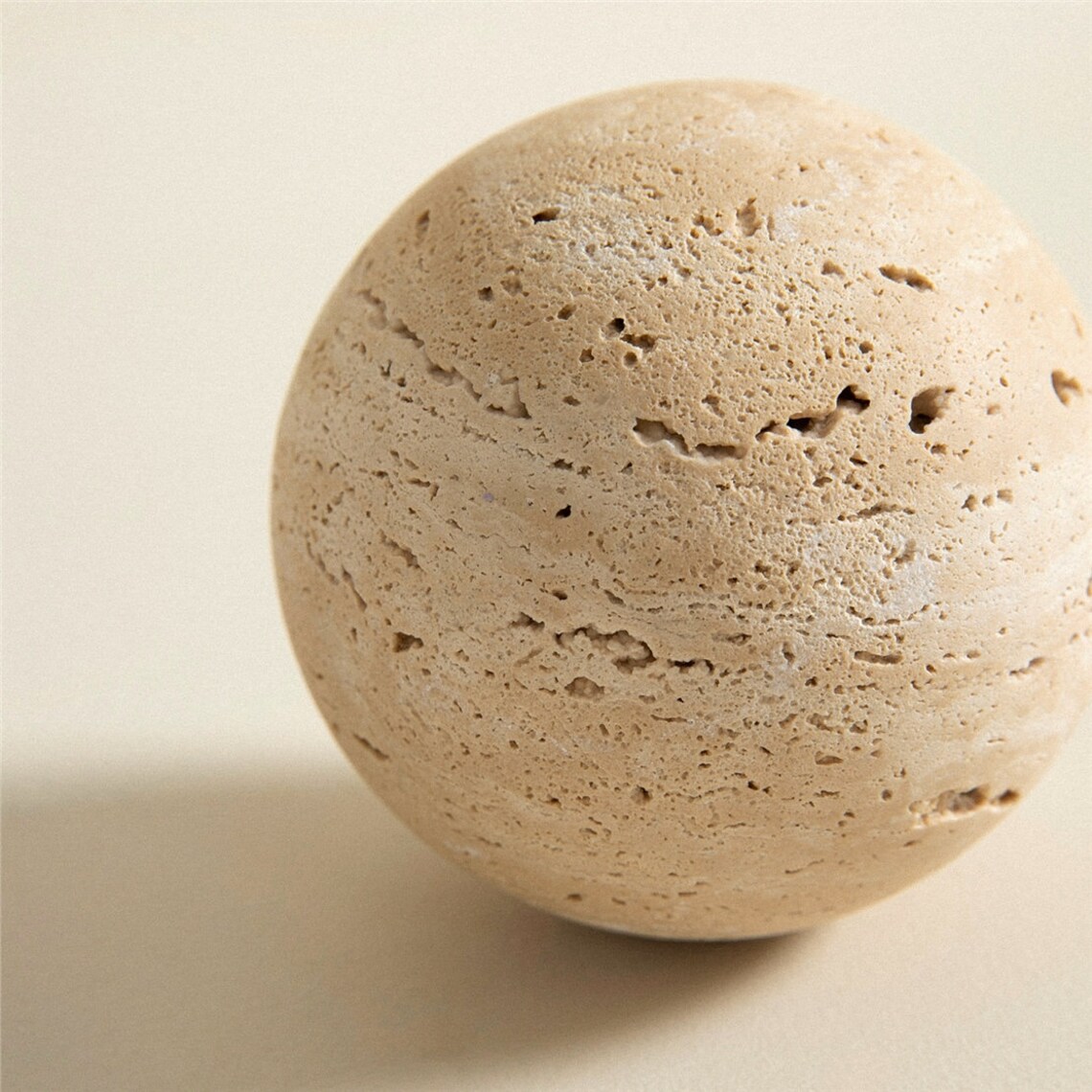 TRAVERTINE SPHERE NATURAL Stone Ball Natural Home Décor - Etsy