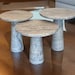 TRAVERTINE SIDE TABLE, Natural Stone Beige Marble End Table, Interior ...