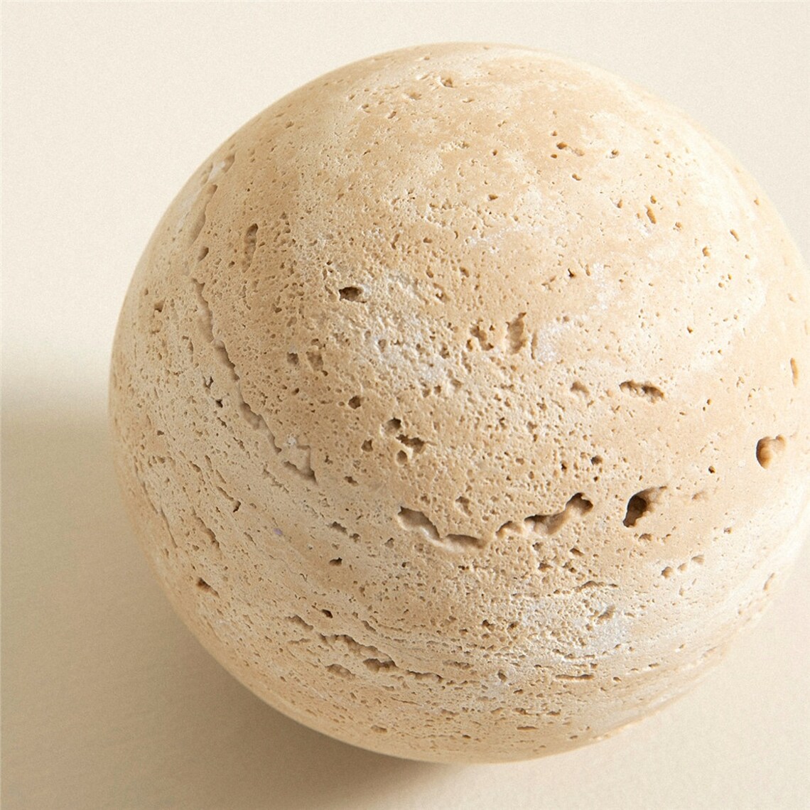 TRAVERTINE SPHERE, NATURAL Stone Ball, Natural Home Décor, Decorative ...