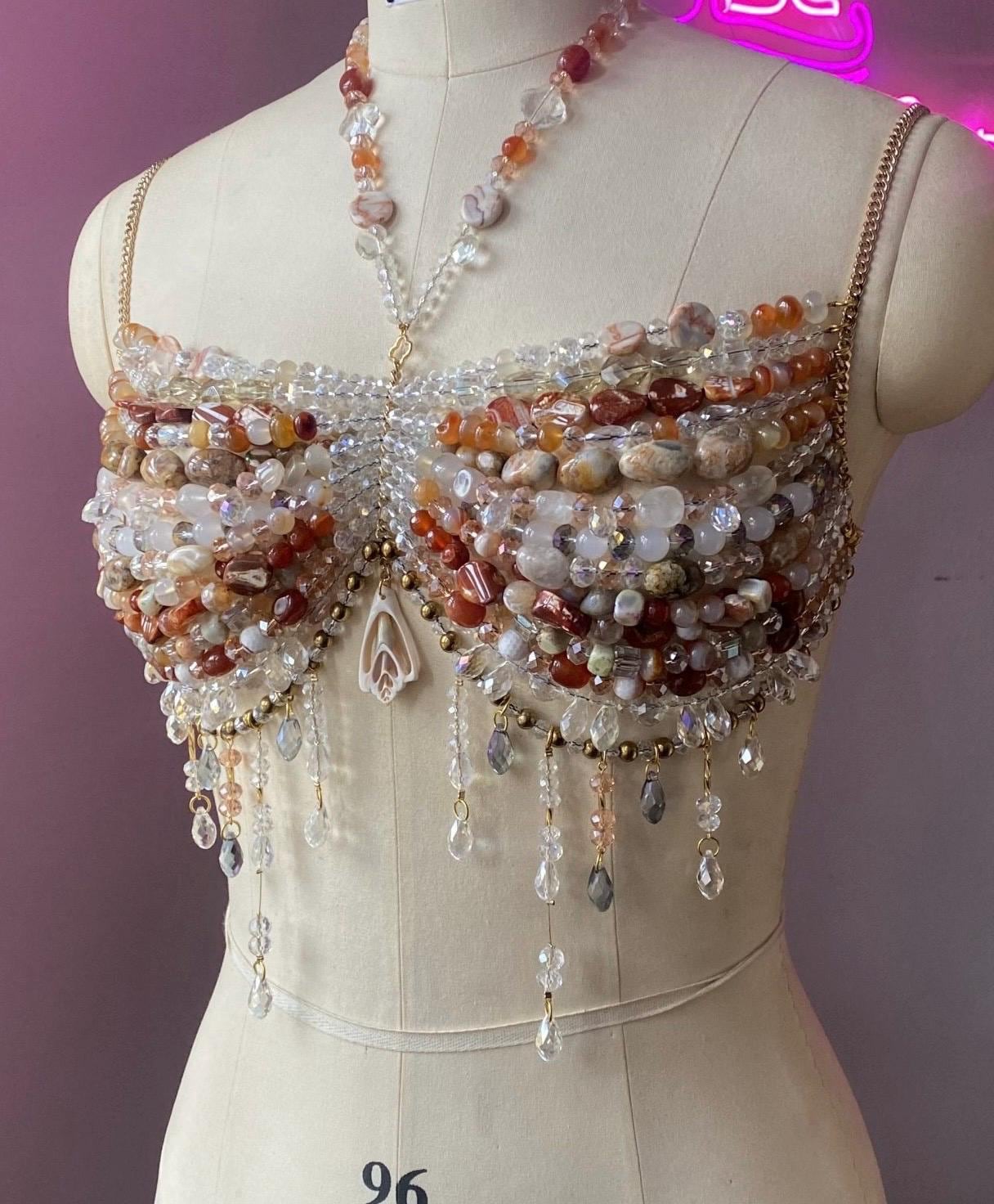 Handmade Crystal Body Chain, Body Chain, Bridal Jewellery, Beaded ...