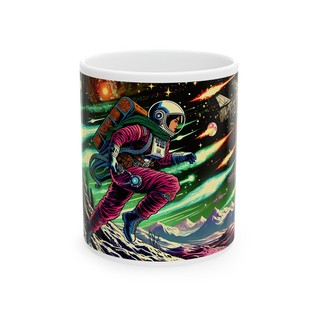 Cosmic Run Sci-fi Collection 11oz Comic-style White Ceramic Mug A ...