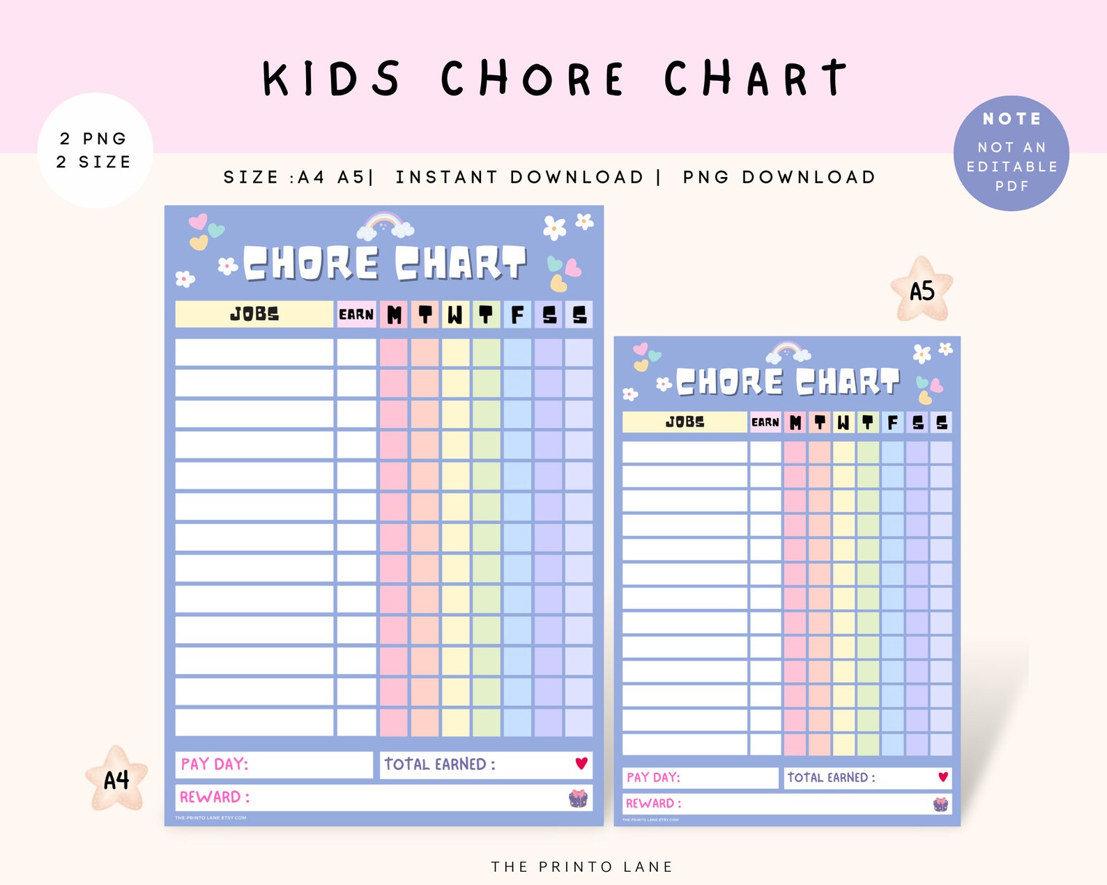 Kids Chore Chart Printable, Chore Chart for Kids, Kids Printable Chores ...