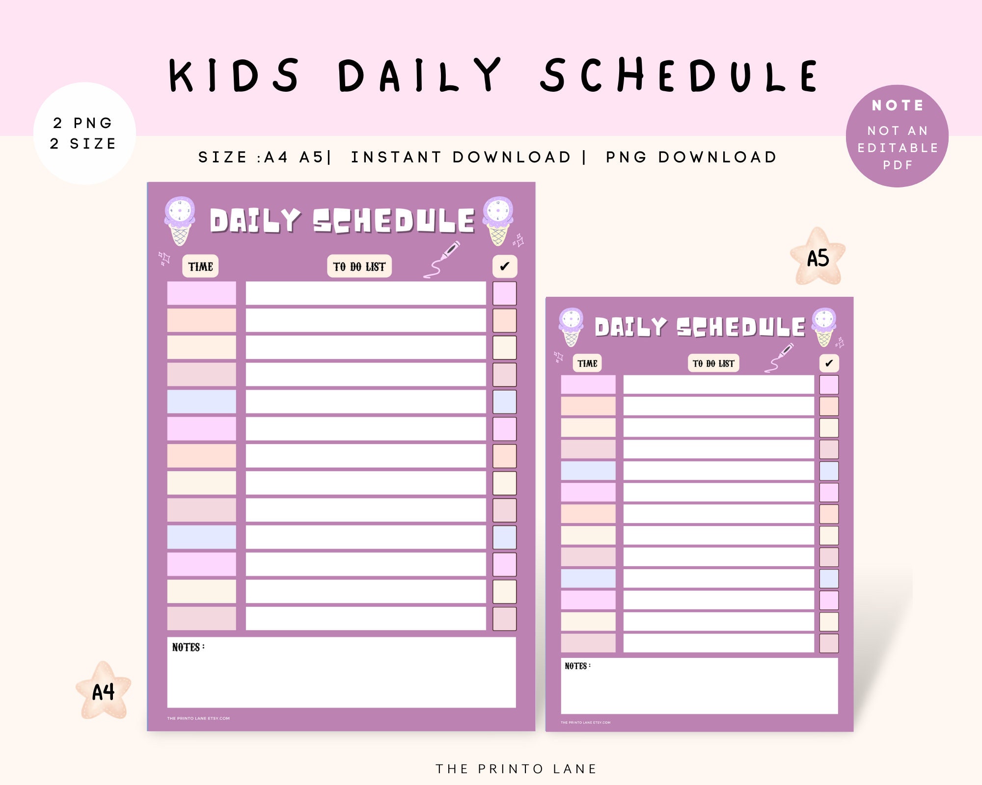 Kids Daily Schedule Printable Daily Schedule for Kids Kids - Etsy