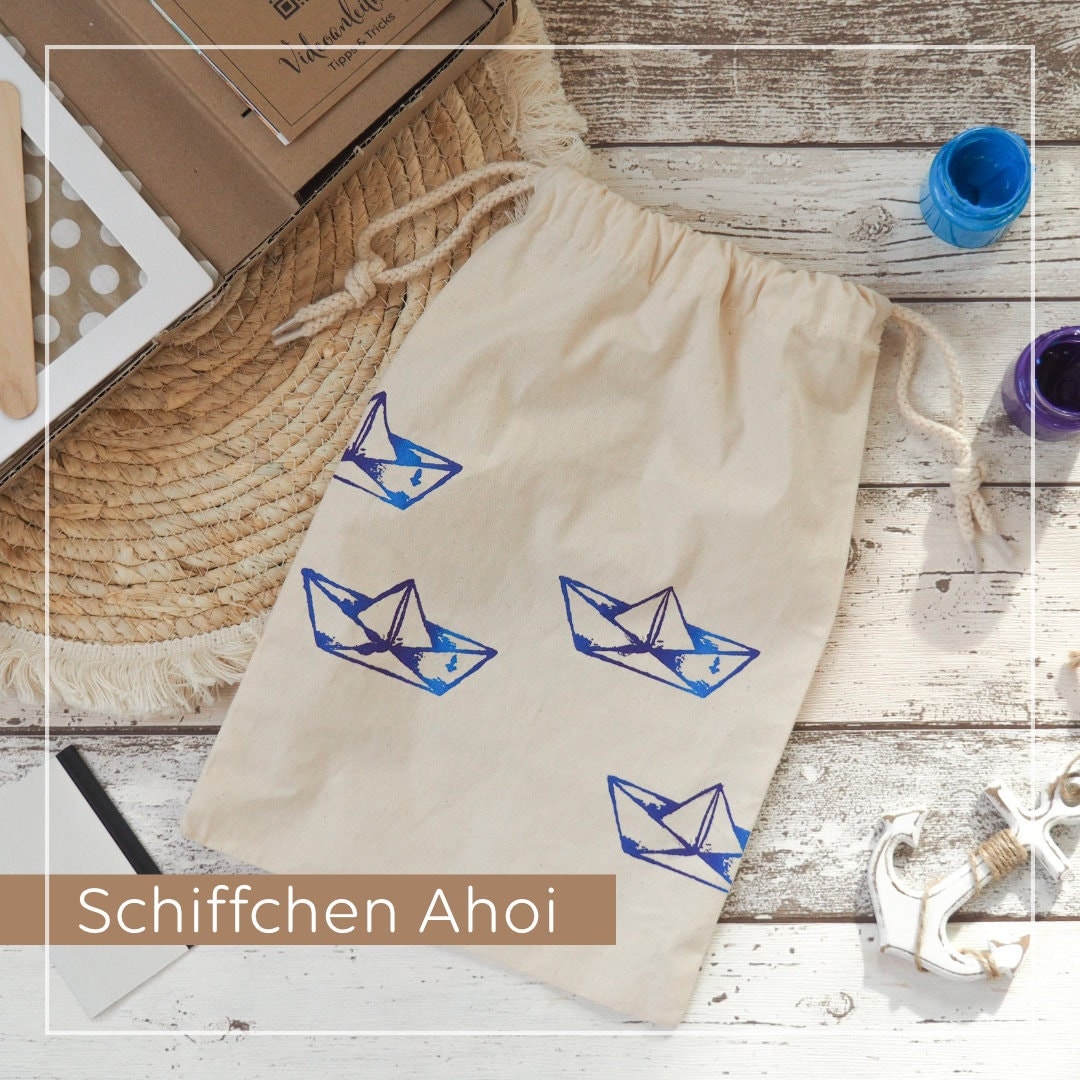 DIY Set: Maritime Gift Bags for Printing - Etsy