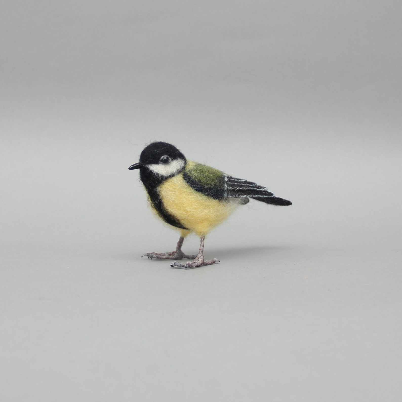 Needle Felted Bird Chickadee, Bird Sculpture, Bird Home Decor, Gift for ...