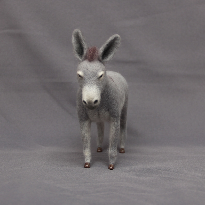 Needle Felted Donkey Sculpture, Needle Felted Animal Sculpture - Etsy