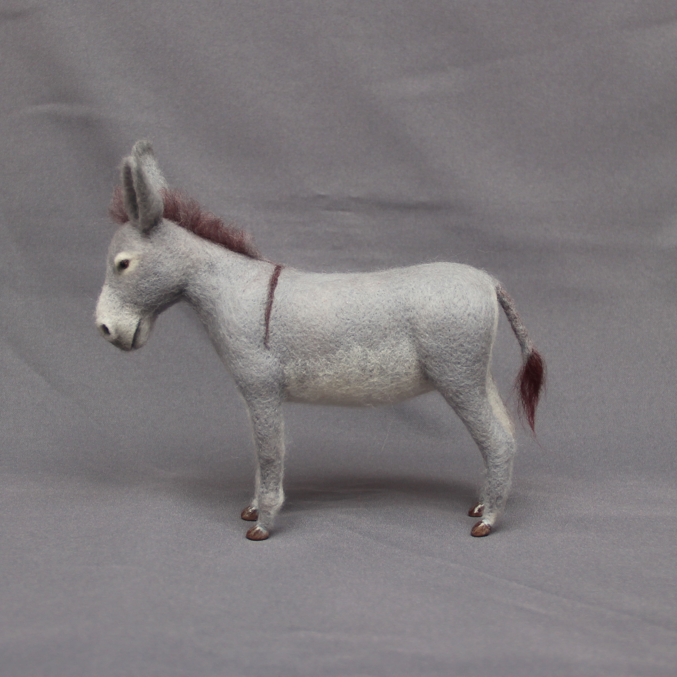 Needle Felted Donkey Sculpture, Needle Felted Animal Sculpture - Etsy