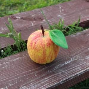 Needle Felted Red Apple, Life Size Needle Felted Fruit, Autumn Fall ...