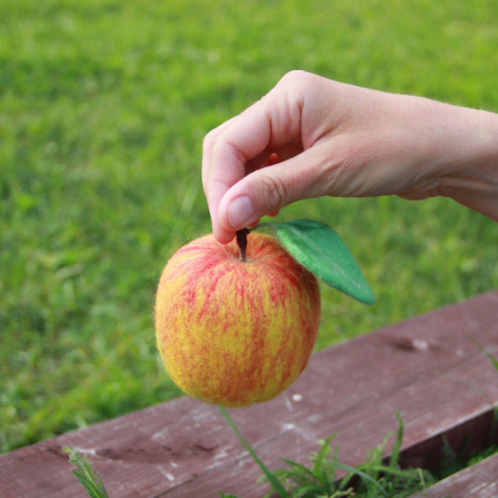 Needle Felted Red Apple, Life Size Needle Felted Fruit, Autumn Fall ...