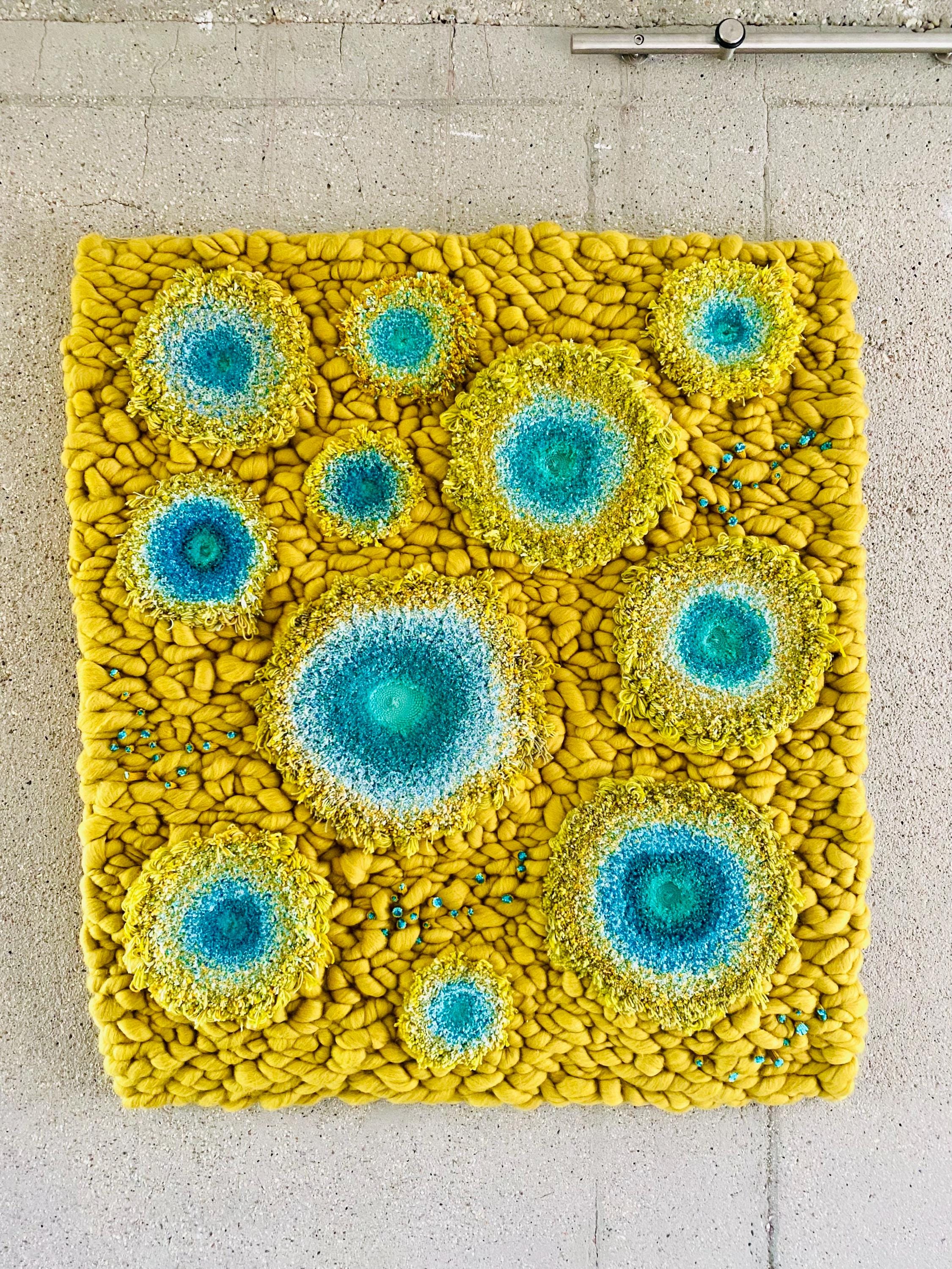 Weaving tapestry Modern Tapestry Circle Round Tapestry Circle Weaving ...