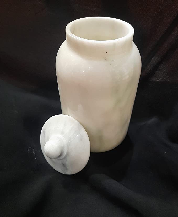 Jairi Traders Marble Vintage Soft Beige Carved Stone Marble Apothecary ...
