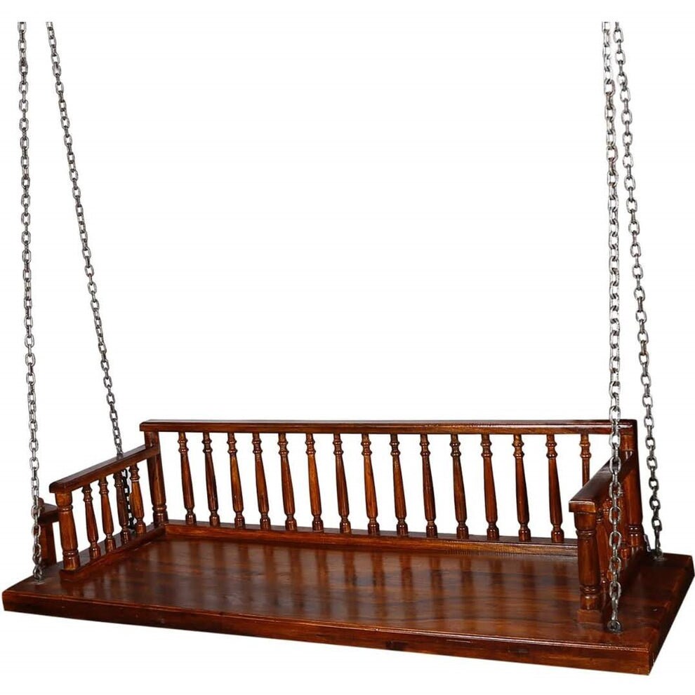 Jairi Traders Wooden Swing With Back Rest - Etsy