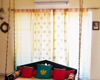 Jairi Traders Wooden Swing With Back Rest - Etsy