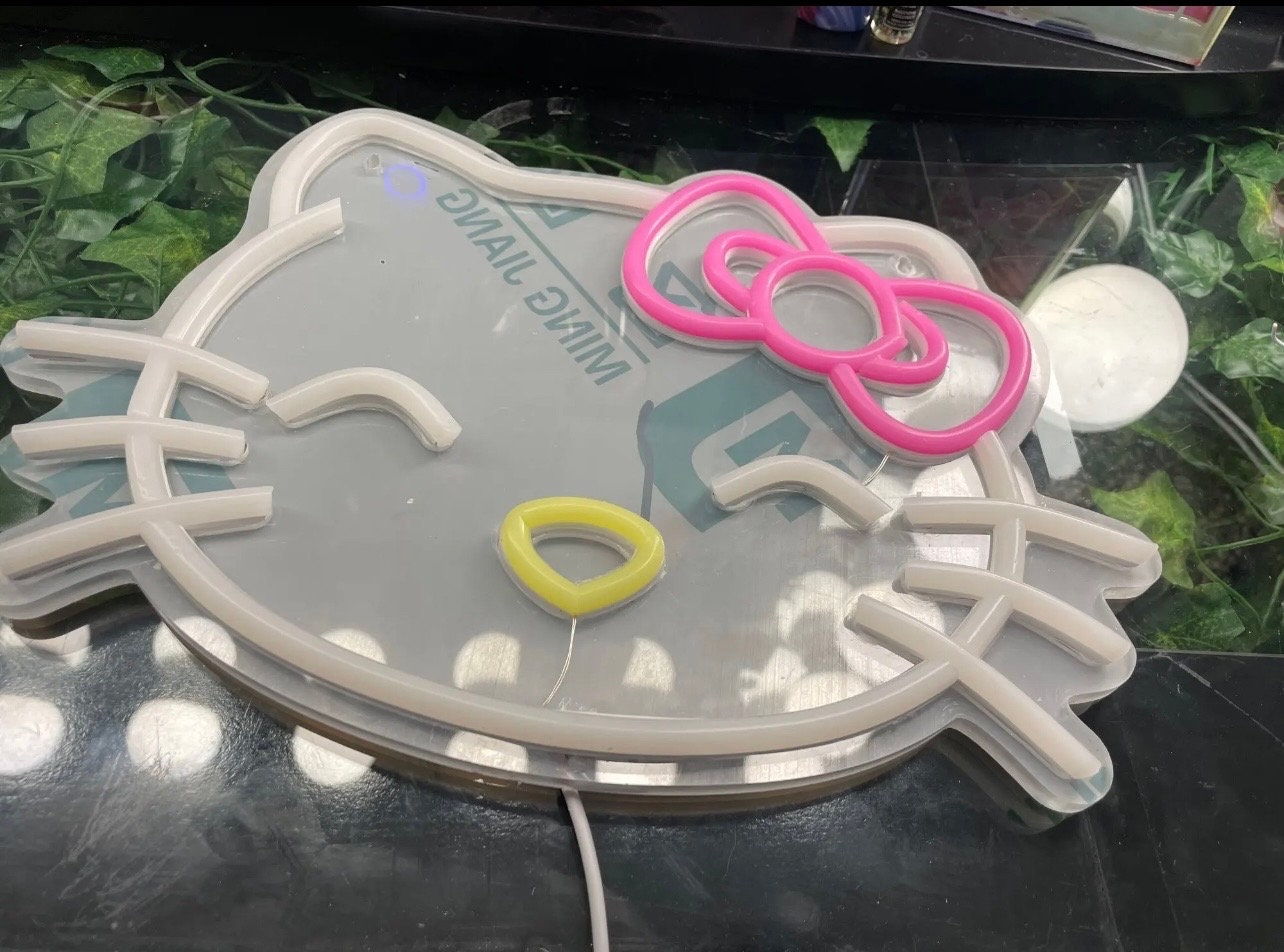 Sanrio Hello Kitty Led Wall Neon Sign Light Anime Neon Sign Wall Decor ...