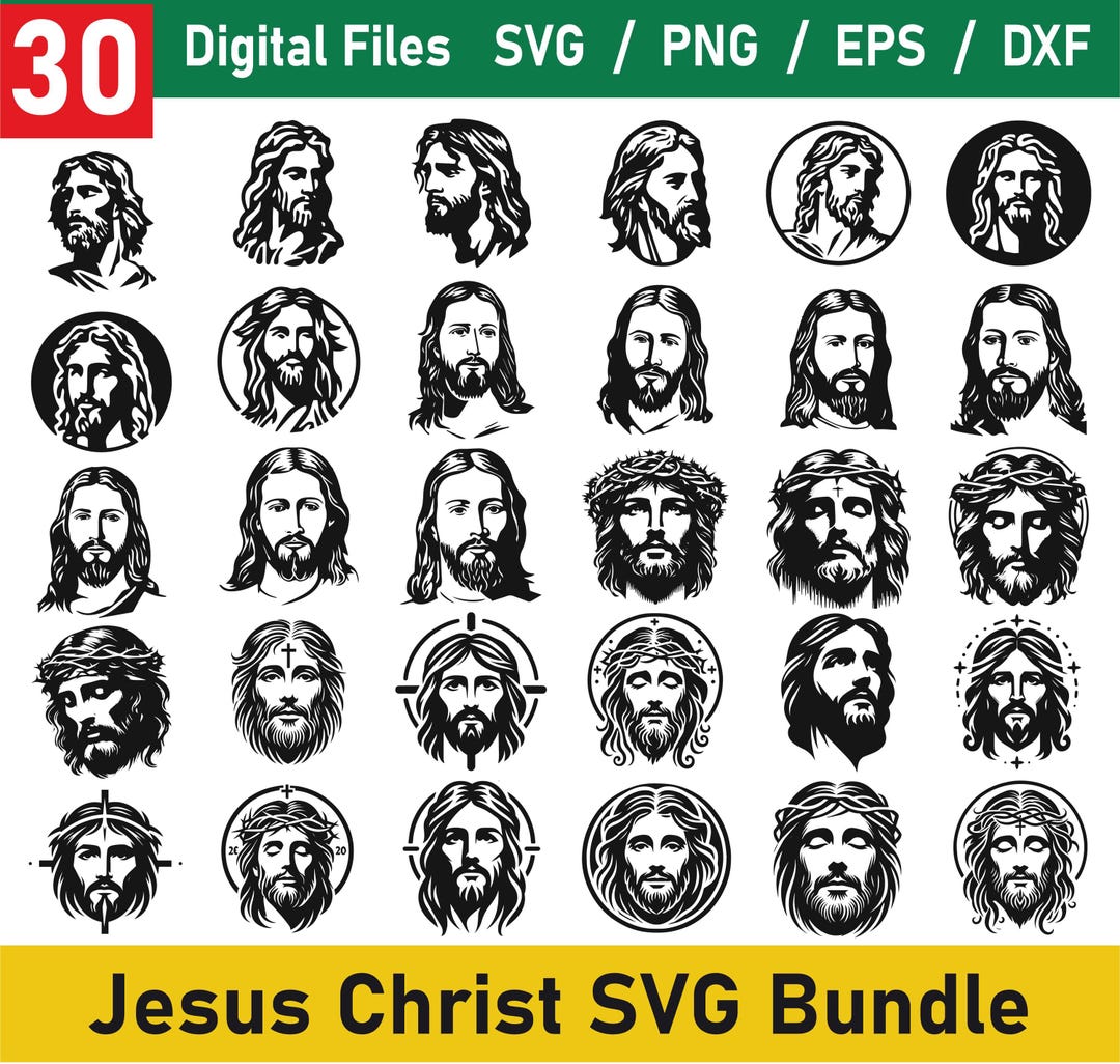 Jesus Christ SVG, Jesus Christ Svg Bundle, Jesus Christ Png, Jesus ...