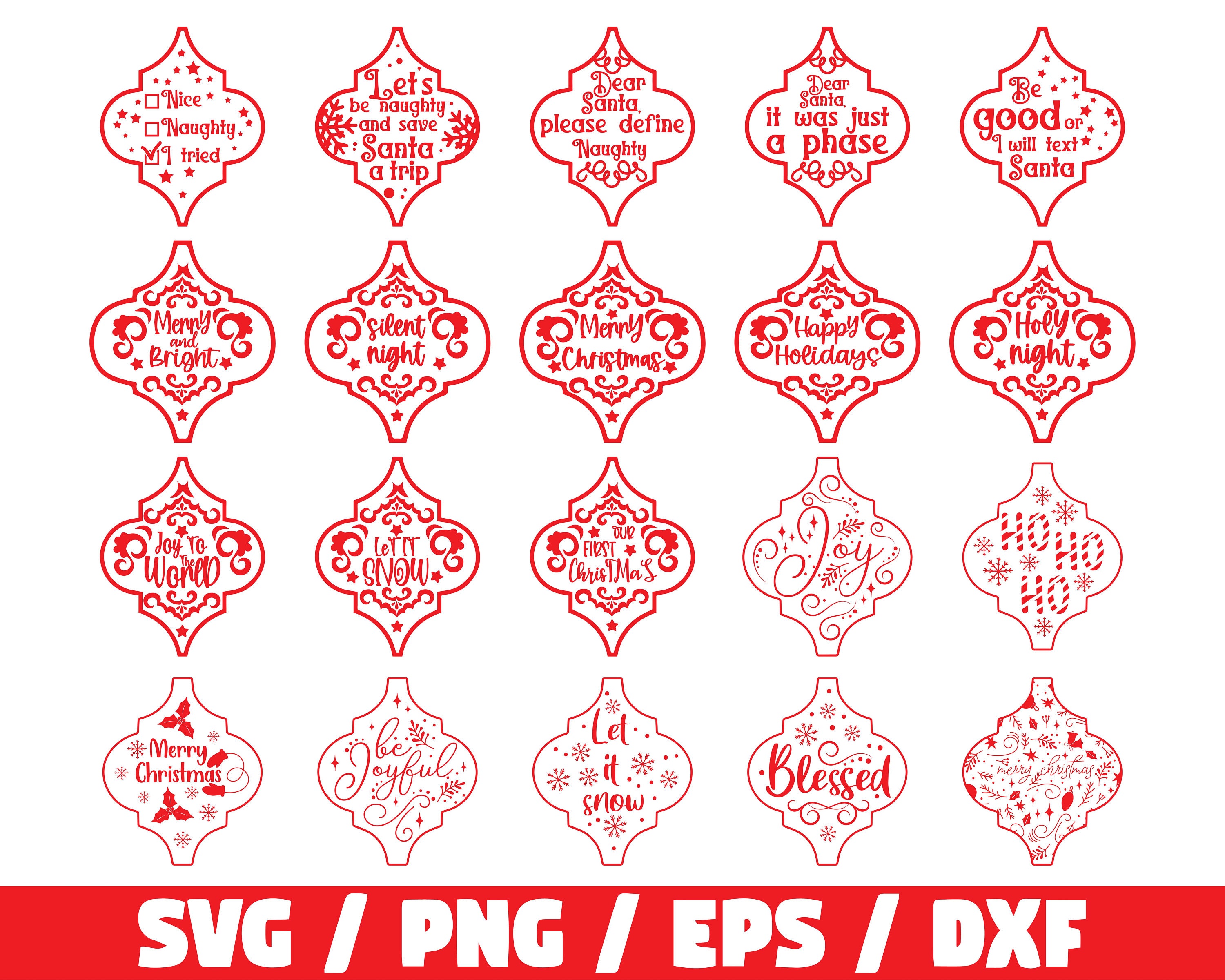Christmas Arabesque Tile SVG Bundle, Christmas Svg Bundle, Christmas ...