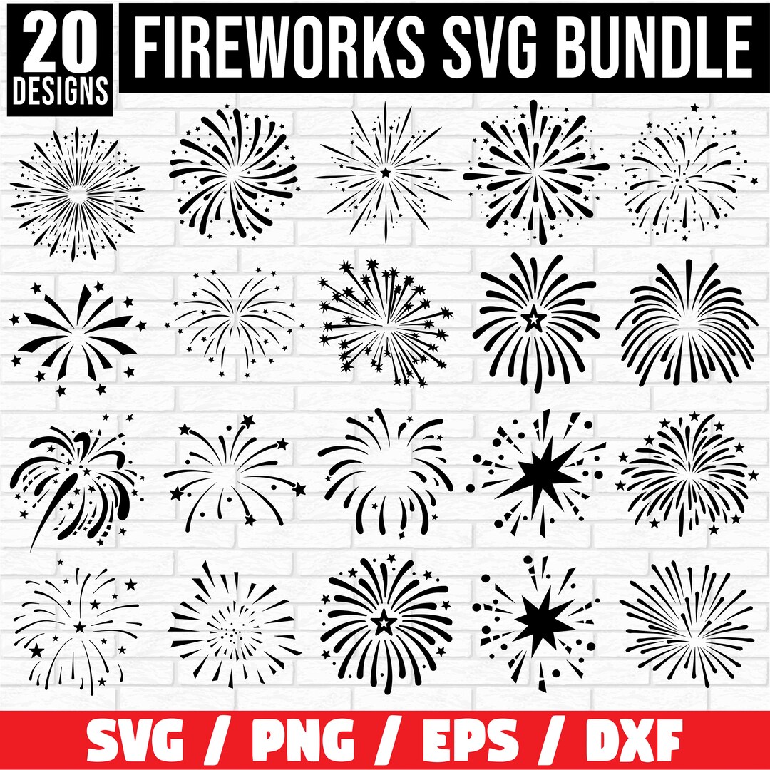 Fireworks Bundle Svg, Fireworks Svg Cut File, Fireworks Clipart ...