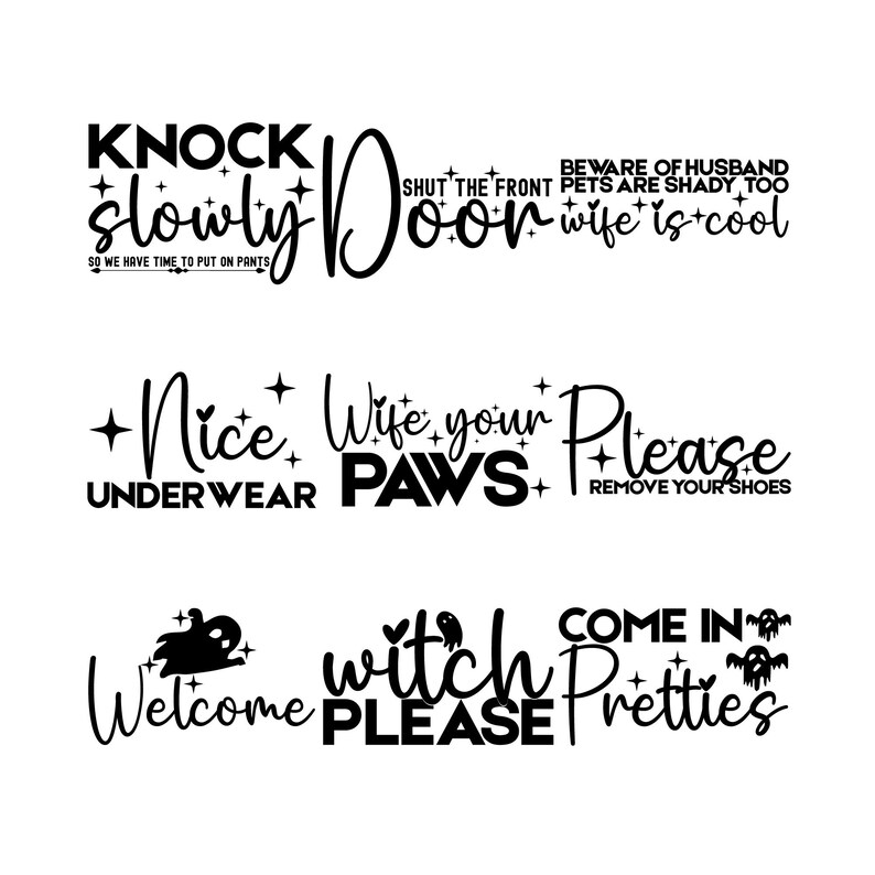 Halloween Doormat Svg Bundle, Trick or Treat Wipe Your Feet Svg,spooky ...