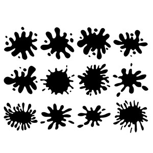 Paint Splatter SVG Bundle, Splatter Multicolor Svg, Paint Splats Svg ...