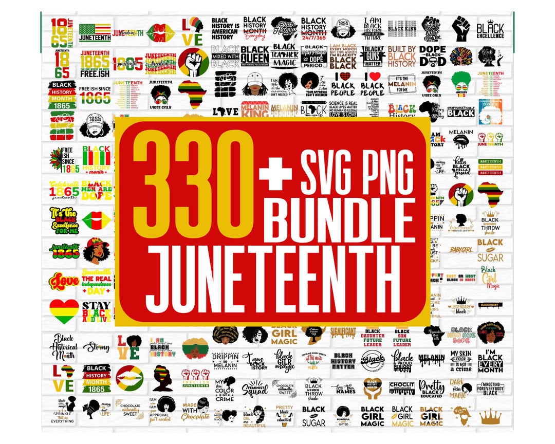 Juneteenth PNG Bundle, Juneteenth Sublimation Png, Free-ish, Black ...