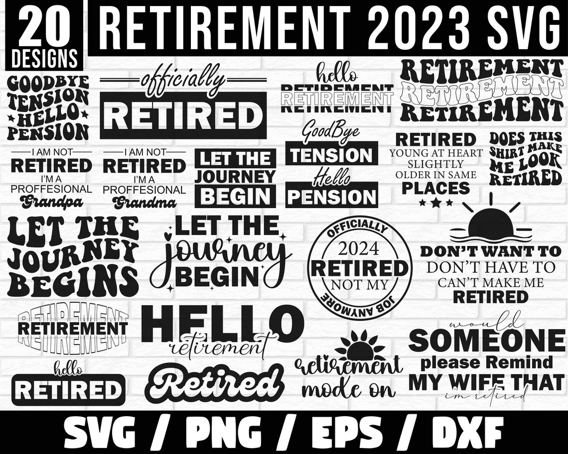 Retirement Svg Bundle, Officially Retired Svg, Retirement Svg, Retired ...