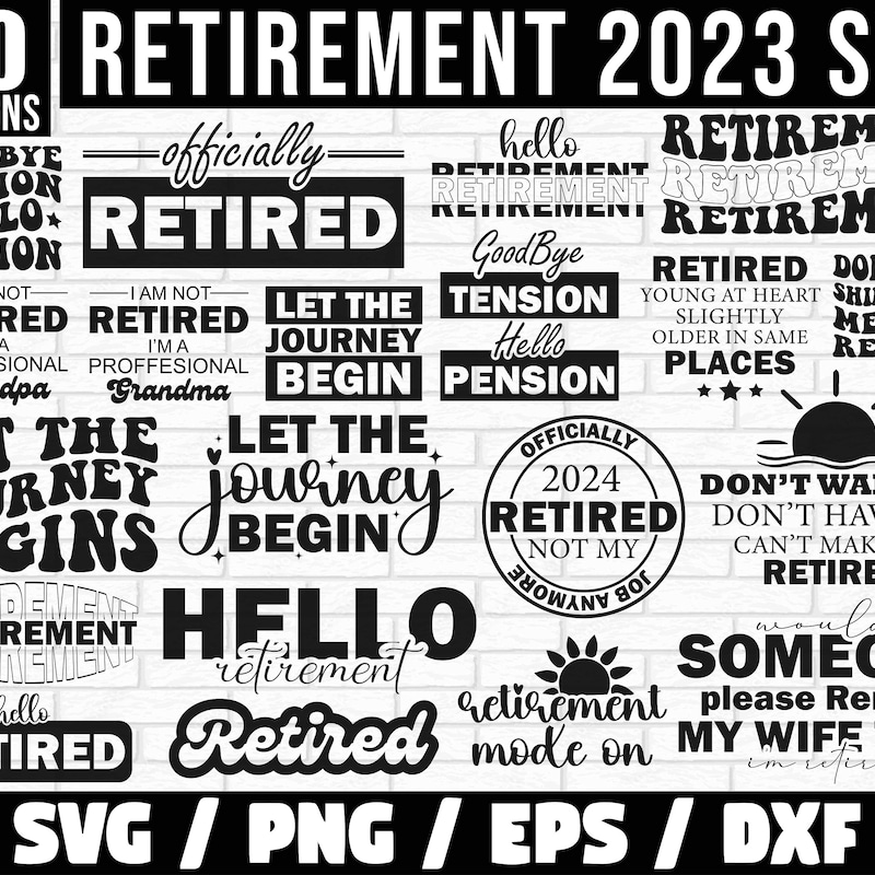 Retirement Svg - Etsy