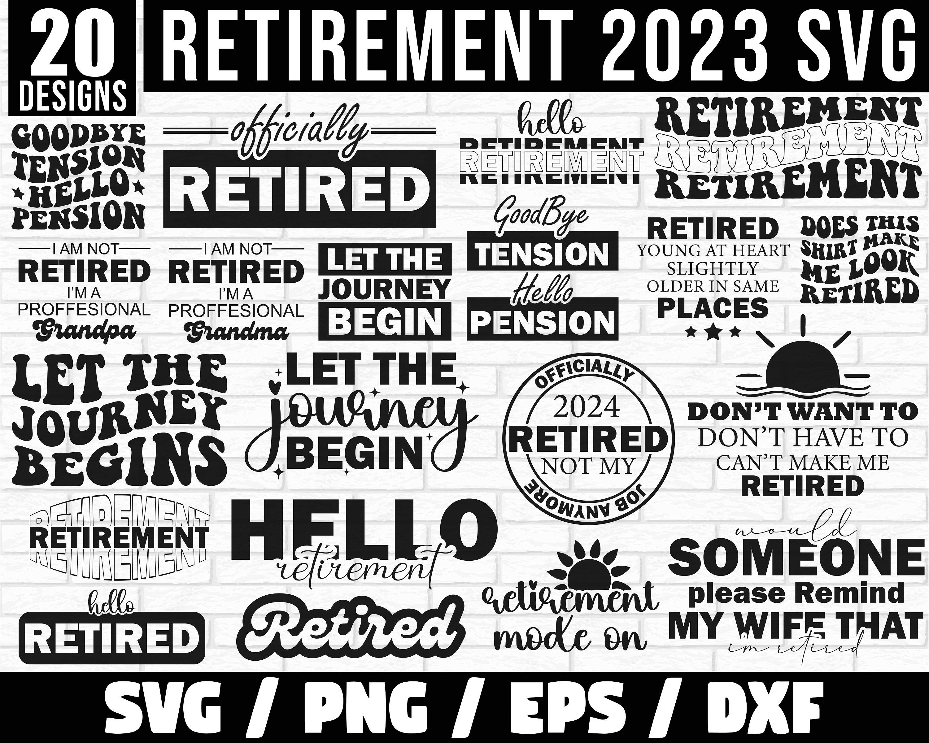 Retirement Svg Bundle, Officially Retired Svg, Retirement Svg, Retired ...