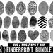 Fingerprint SVG Bundle, Biometric Svg, Fingerprint Dxf, Fingerprint Png ...