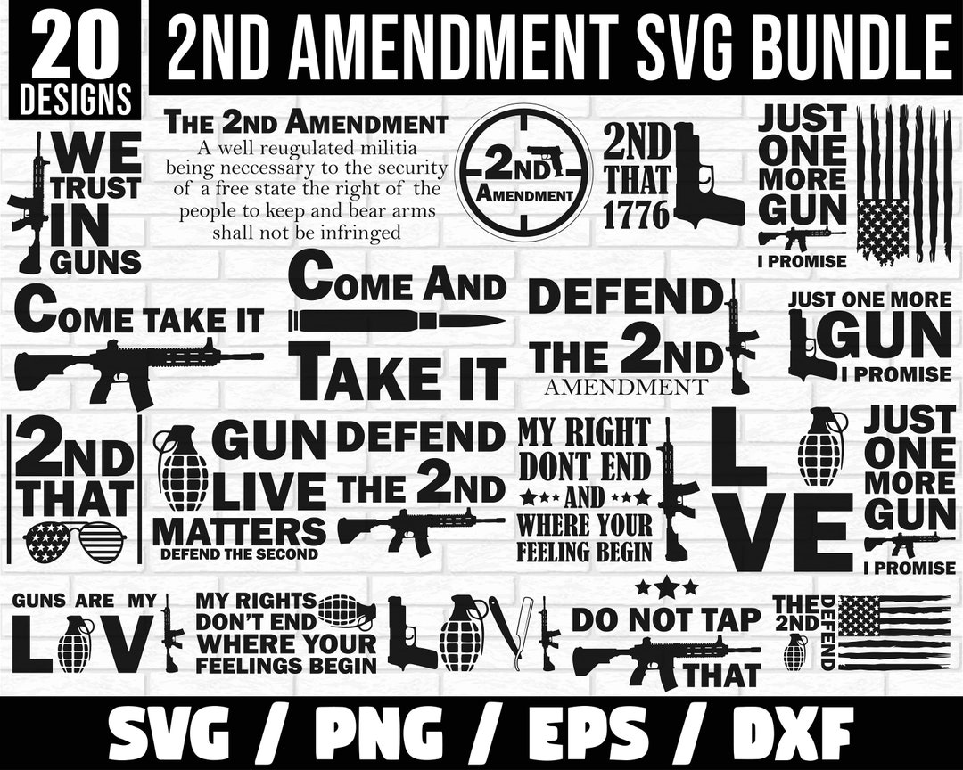2nd Amendment Svg Bundle, 2nd Amendment American Flag Svg, Second ...