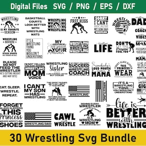 Wrestling SVG Bundle, Wrestle SVG, Wrestling Cricut, Wrestling Clip Art ...