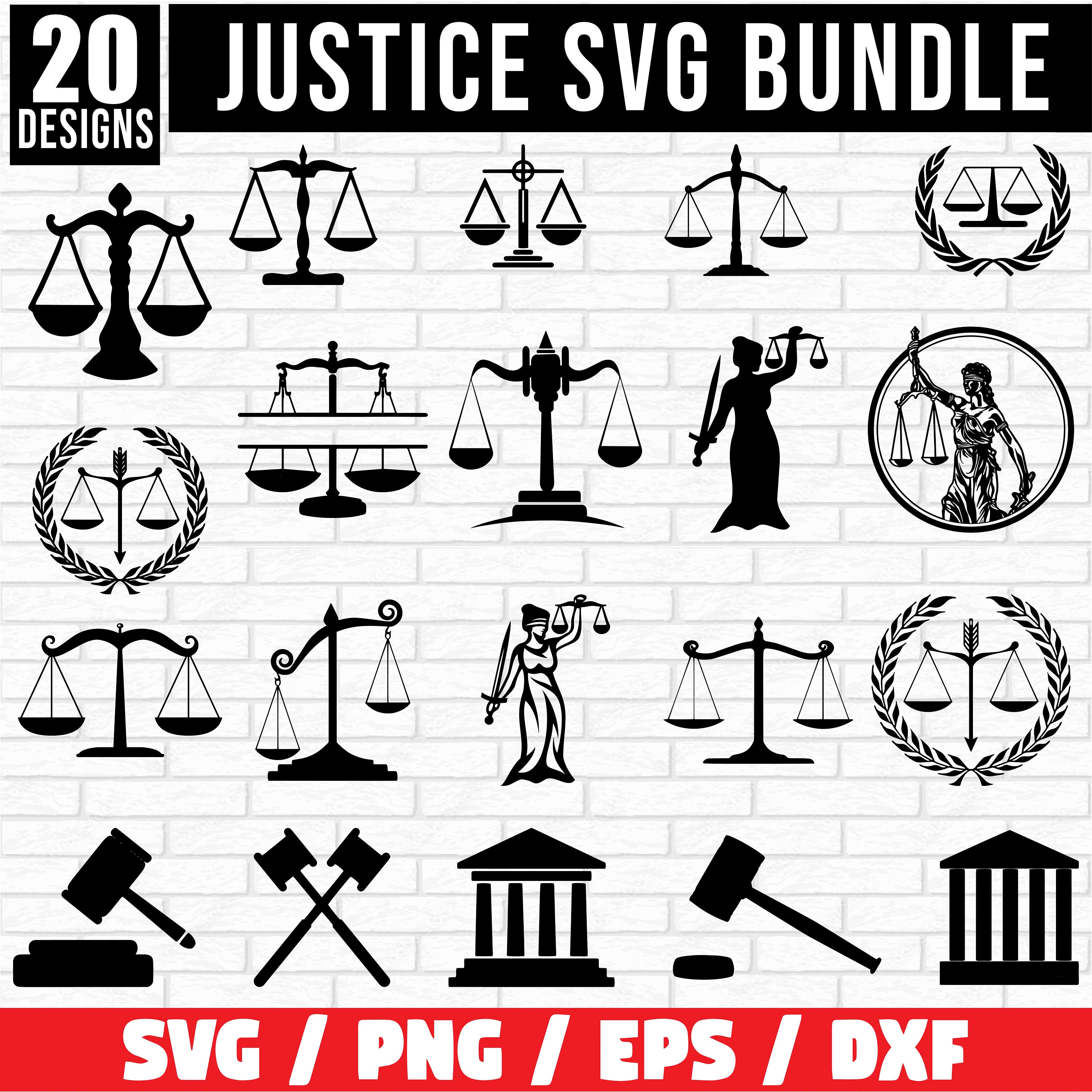 Justice SVG Bundle, Scale of Justice SVG, Law Svg, Lady Justice Svg ...