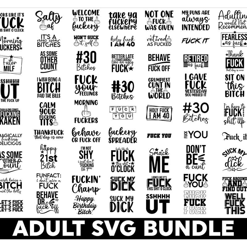 Rude Adult Svg - Etsy
