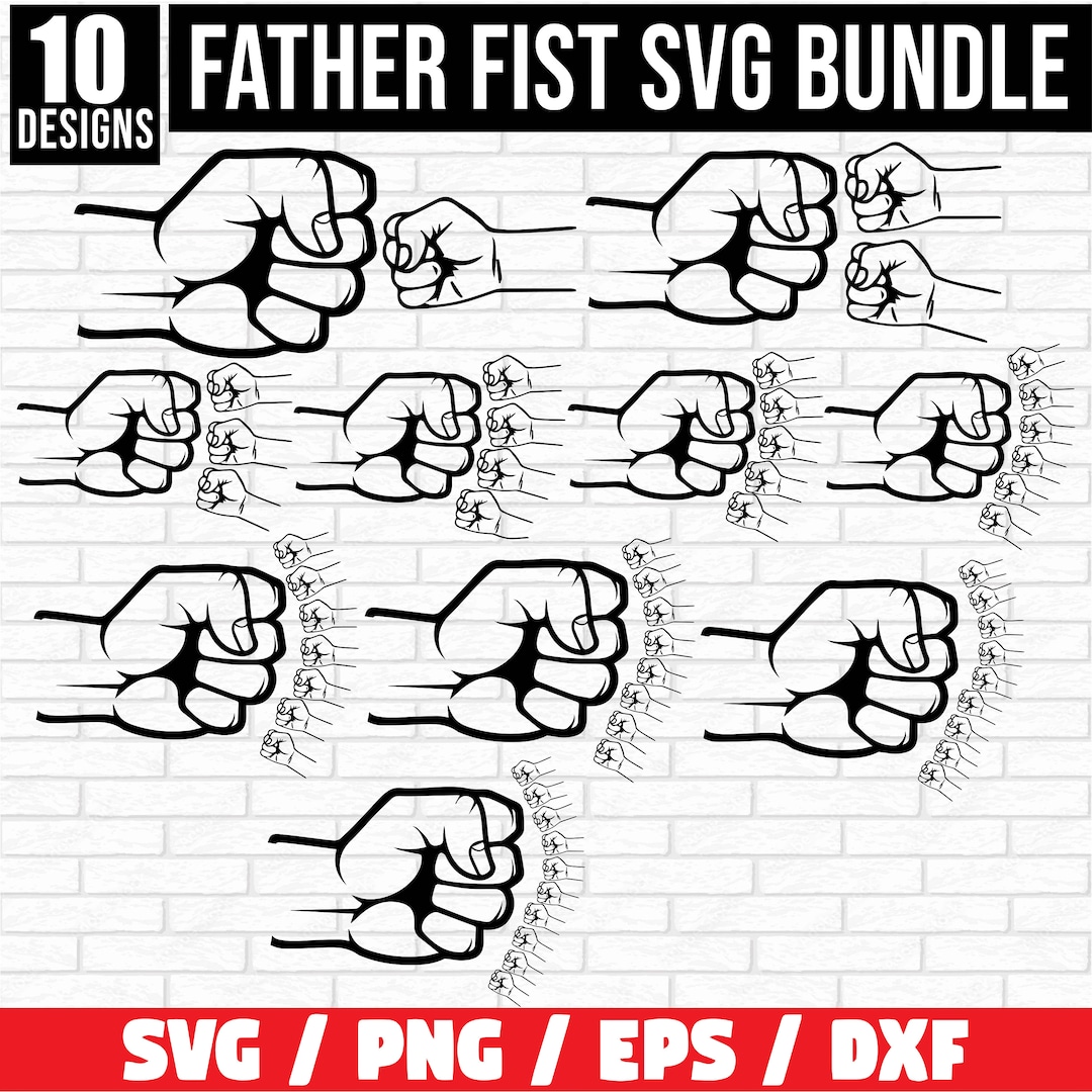 Personalized Father's Fist Bump Svg Bundle, Family SVG, Baby Toddler ...