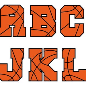 Basketball Font Svg, Sports Font, Basketball Svg, Basketball Alphabet ...
