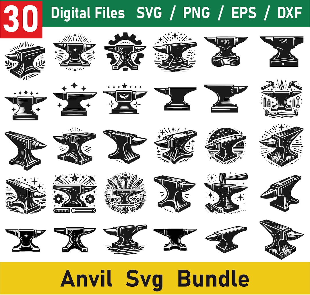 Anvil Bundle Svg Png Jpeg Eps Dxf Bundle Silhouette Clipart Cricut ...