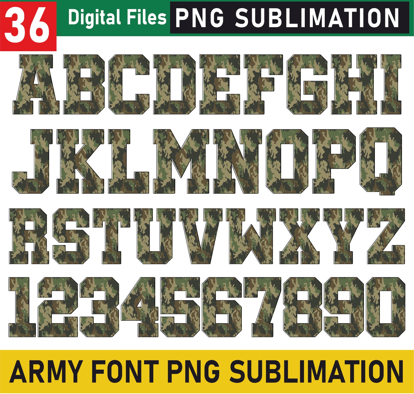 Camouflage Font Camo Font Stencil Font Army Font Military Font ...
