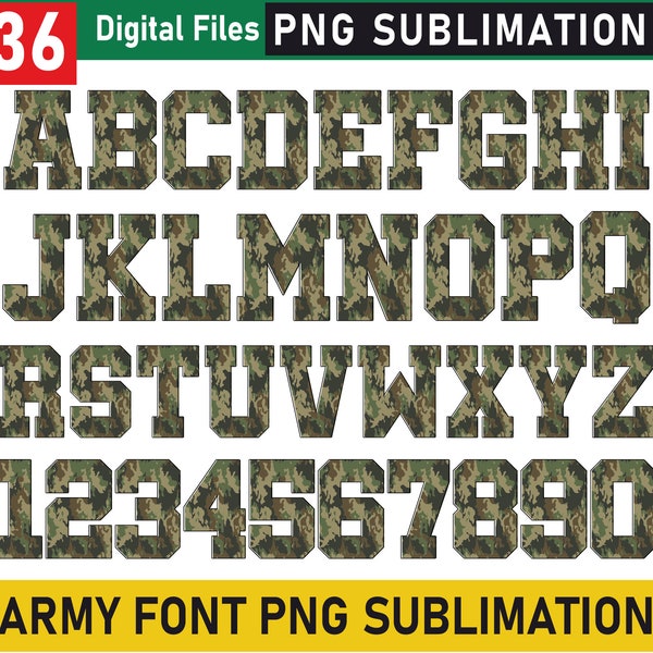Camo Letters - Etsy