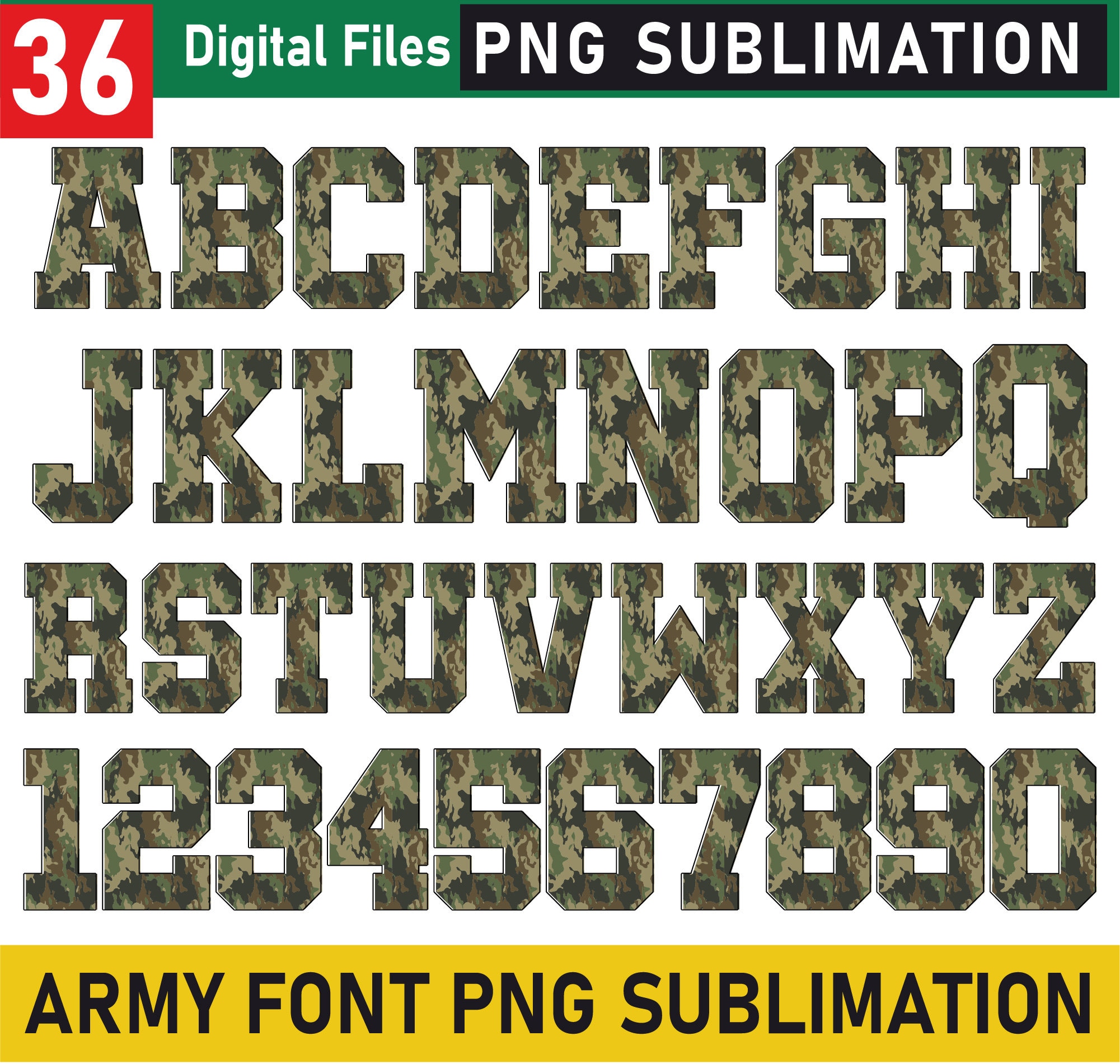 Camouflage Font Camo Font Stencil Font Army Font Military Font ...